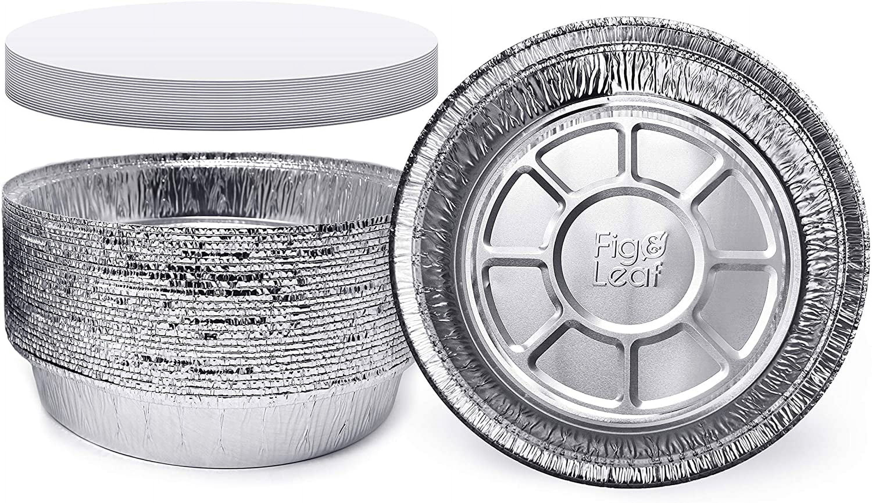 (270 Pack) Premium 9-Inch Round Foil Pans with Board Lids l Heavy Duty ...