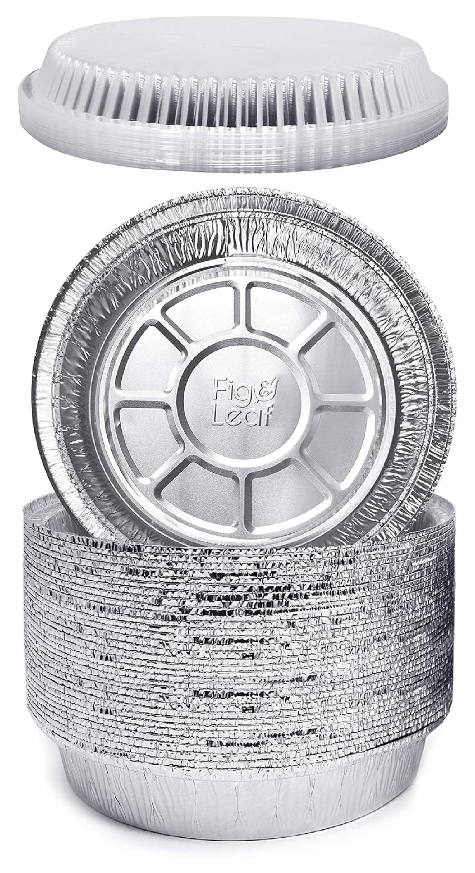 (270 Pack) Premium 9-Inch Round Pans with Plastic Dome Lids l Heavy ...
