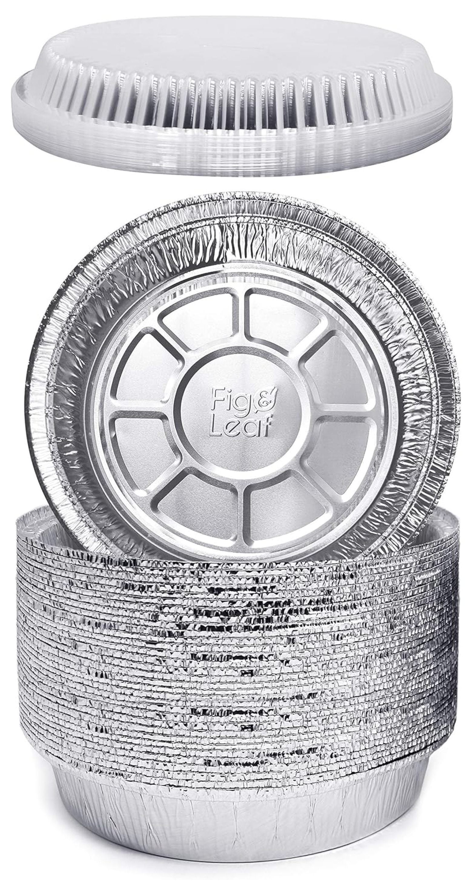 (270 Pack) Premium 9-Inch Round Pans with Plastic Dome Lids l Heavy ...