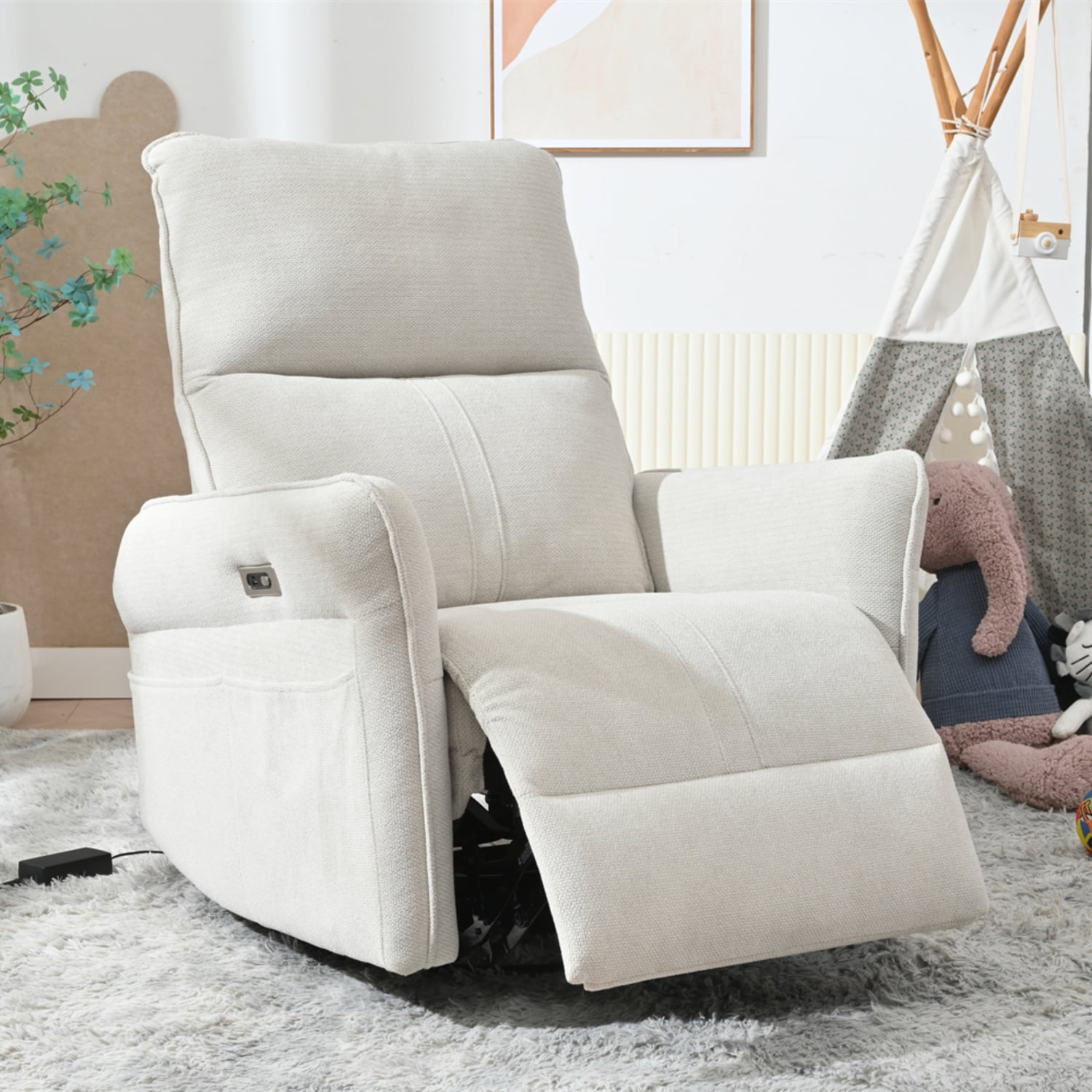270° Power Swivel Rocker Recliner Chair for Adults, Swivel Rocking ...