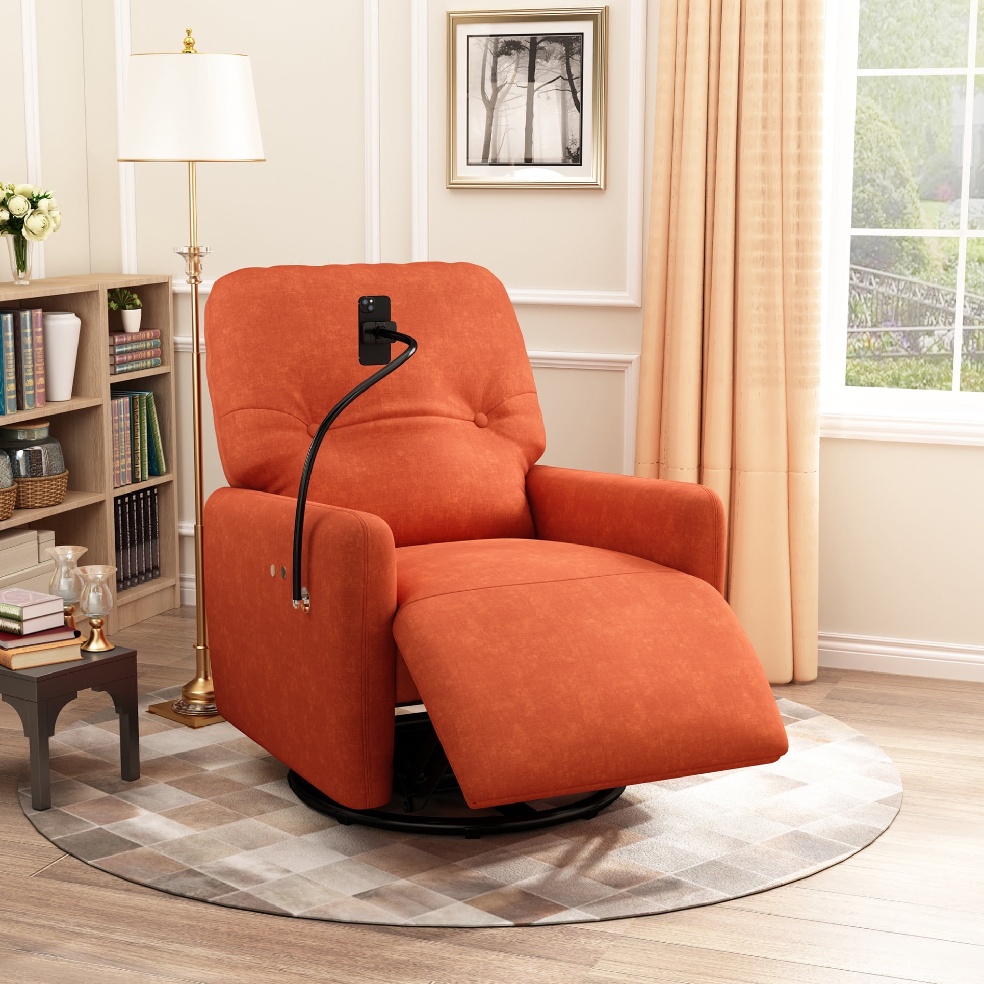 270° Swivel Electric Recliner Chair, Oversized Reclining Chair with ...