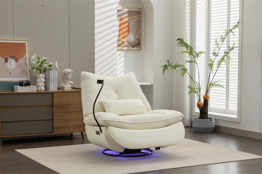 270° Swivel Power Recliner Chair with Bluetooth Music Player ...