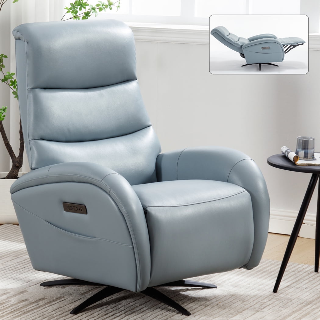 270° Swivel Power Recliner Chair, Dual Motor Armchair with Heavy Duty ...