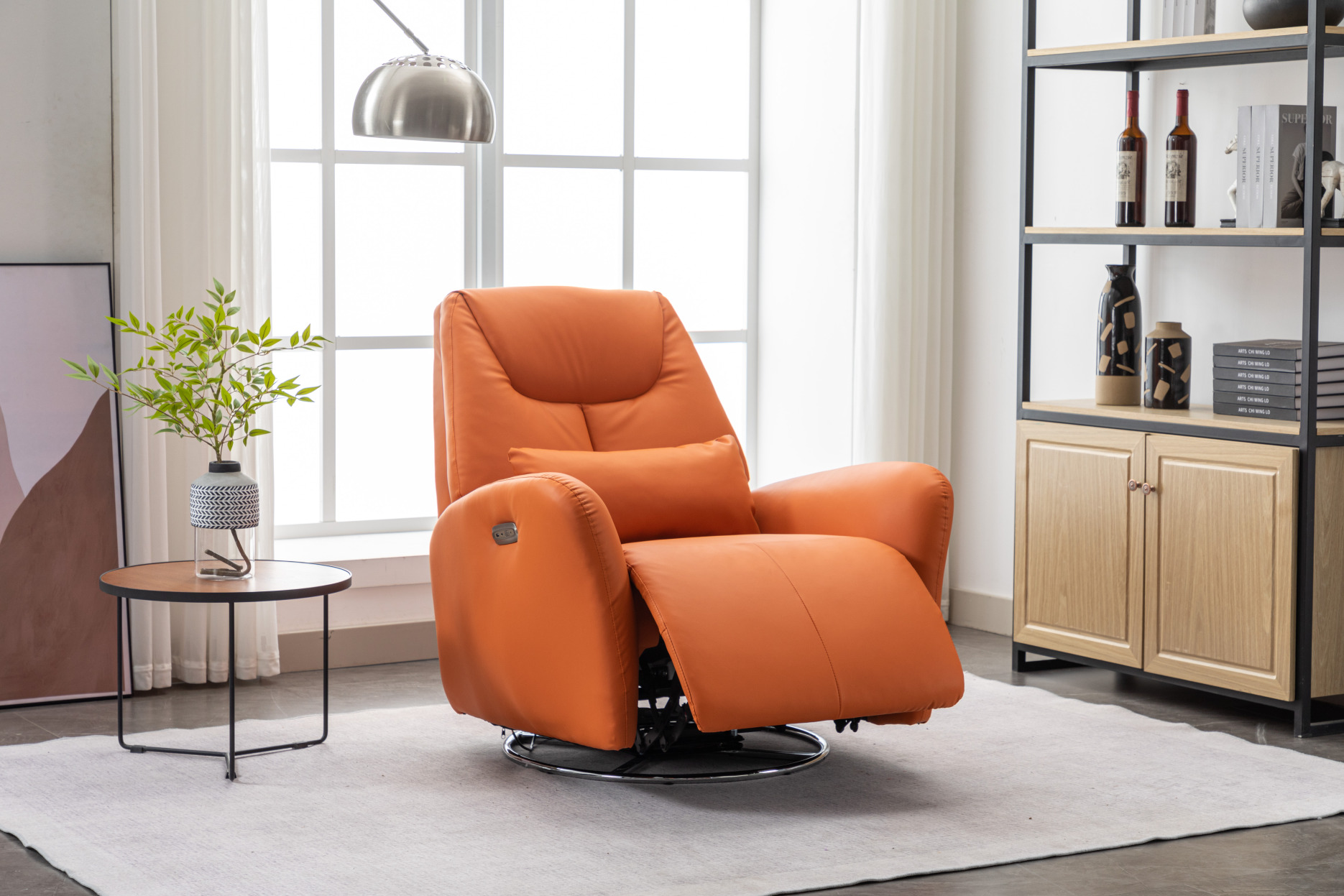 270° Swivel Recliner Chair, Nursery Rocking Chairs with 4 Modes Of ...