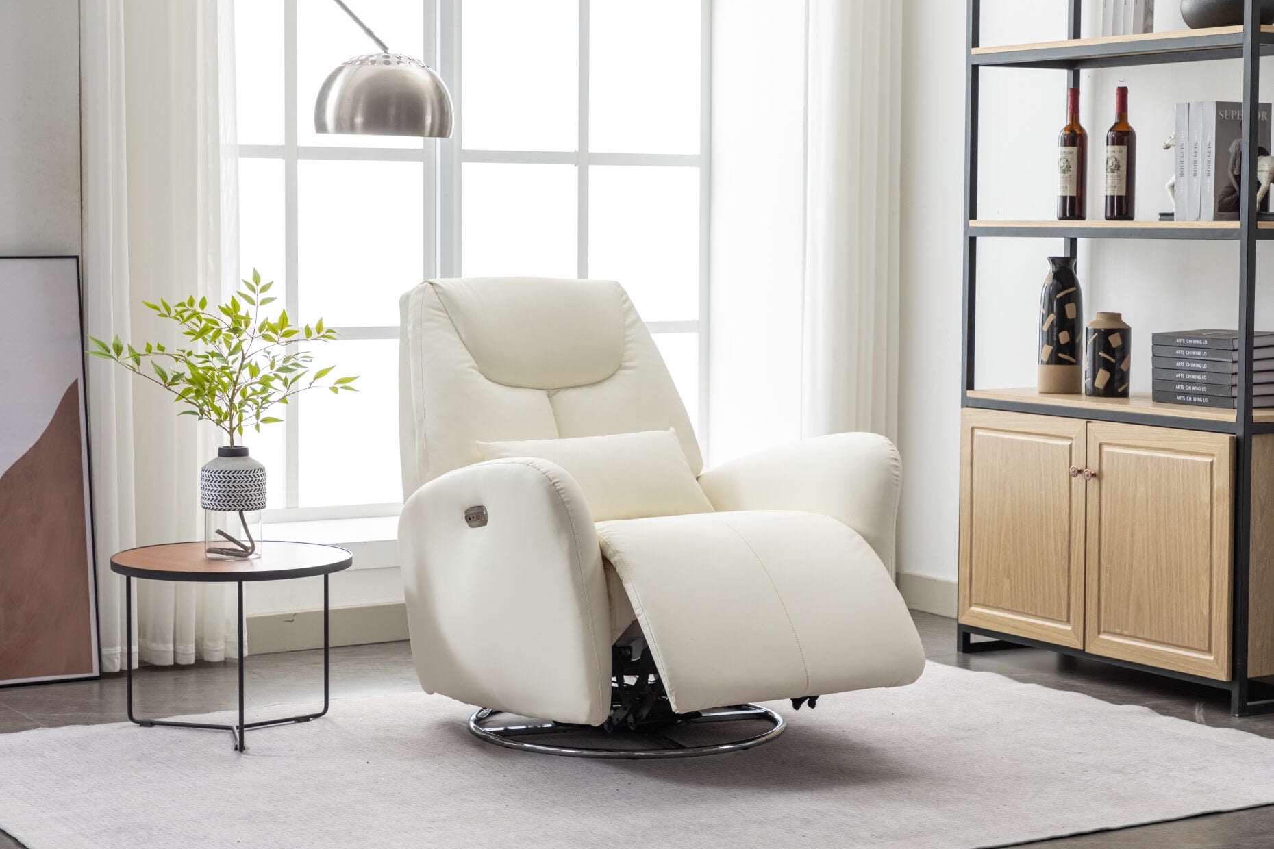270° Swivel Recliner Chair, Nursery Rocking Chairs with 4 Modes Of ...