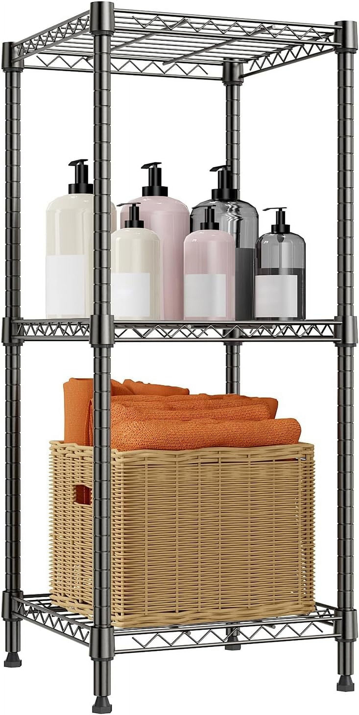 270 lbs Storage Shelves 3 Tier Shelving Units for Storage, Wire ...