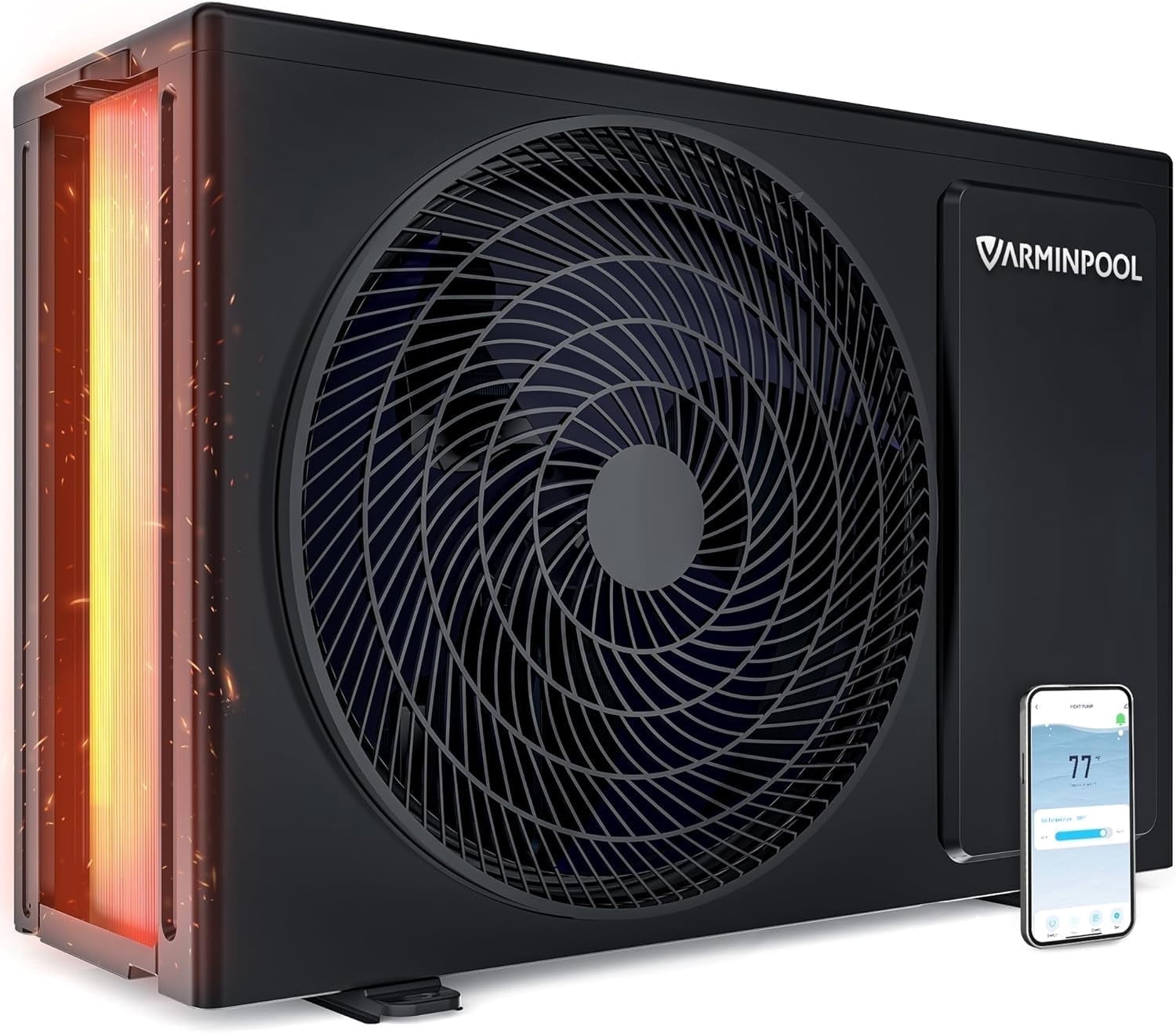 Varminpool Pool Heat Pump 27000 BTU Electric for 7000 Gallons, In and ...