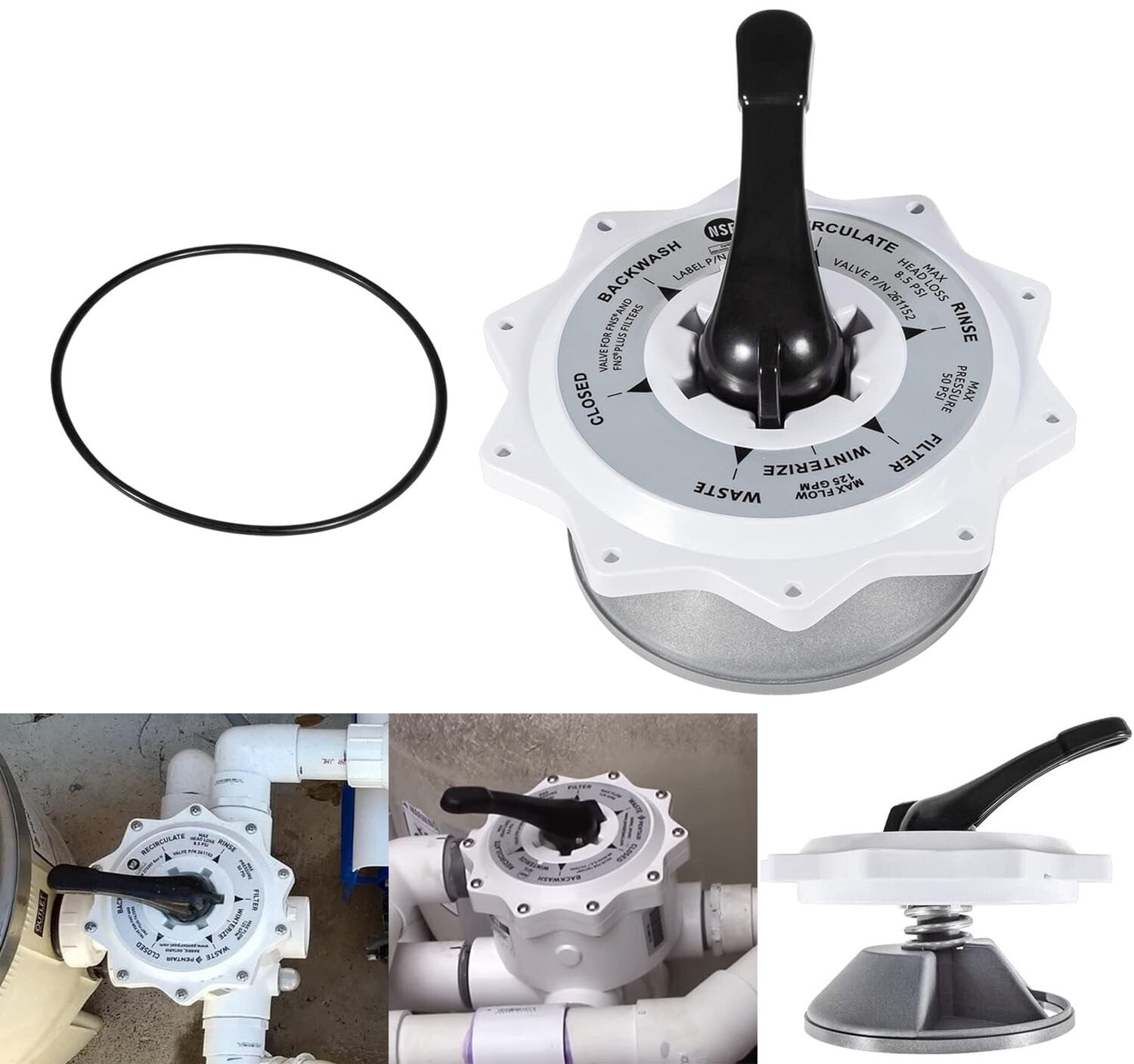 270067 2" Top Valve Assembly For Pentair Top and Side Mount Multiport ...