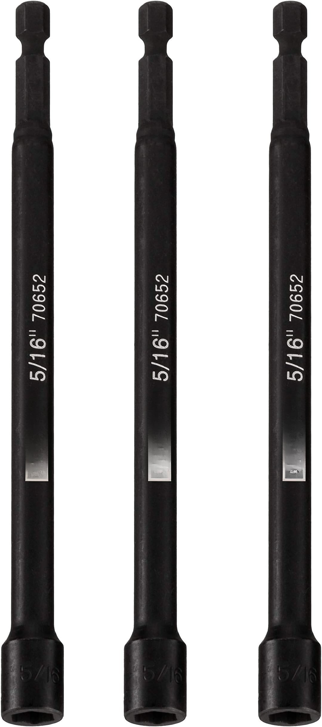 27009-3- 5/16-Inch Impact Nut Driver Bit Set - 6-Inch Length - Impact ...