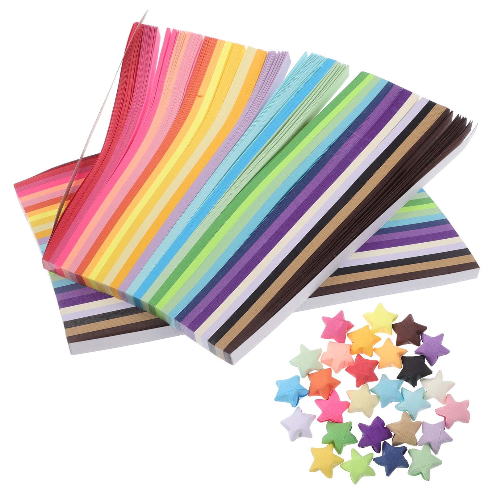 2700pcs Double Sided Colorful Origami Paper Strips for DIY Lucky Star ...