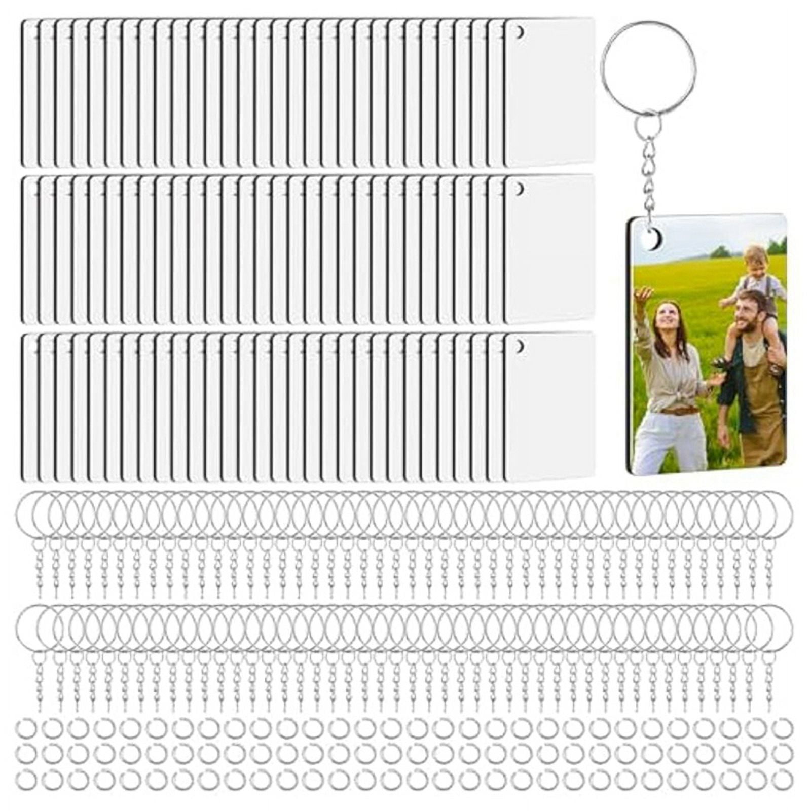 270Pcs Double-Sided Rectangle Sublimation Keychain Blanks,Density Board ...