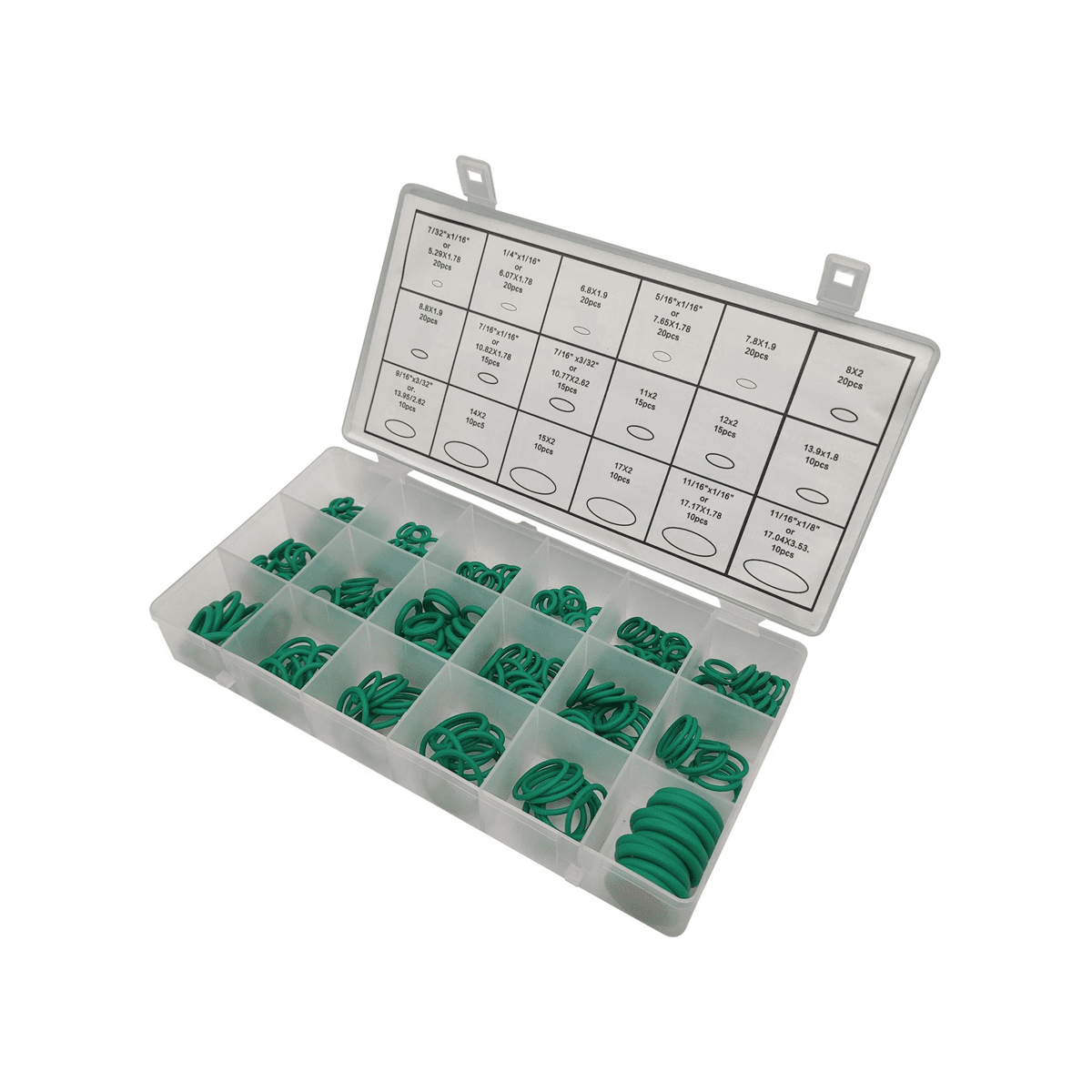 270Pcs Green Sealing Ring Repair Boxed O-Ring Nitrile Rubber Ring ...