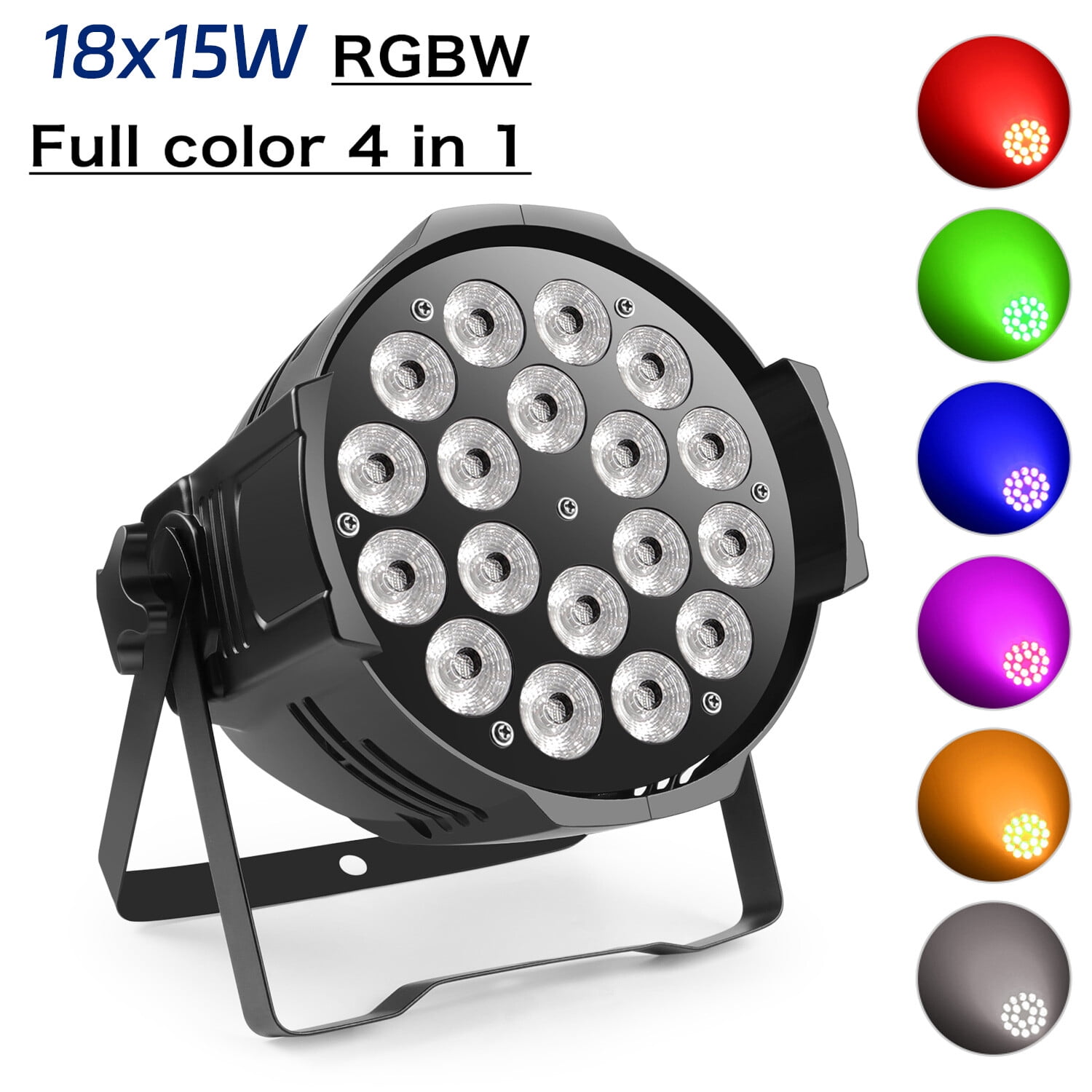 270W RGBW 18 LED Par Light DMX Stage Disco Beam Party Light Uplight ...