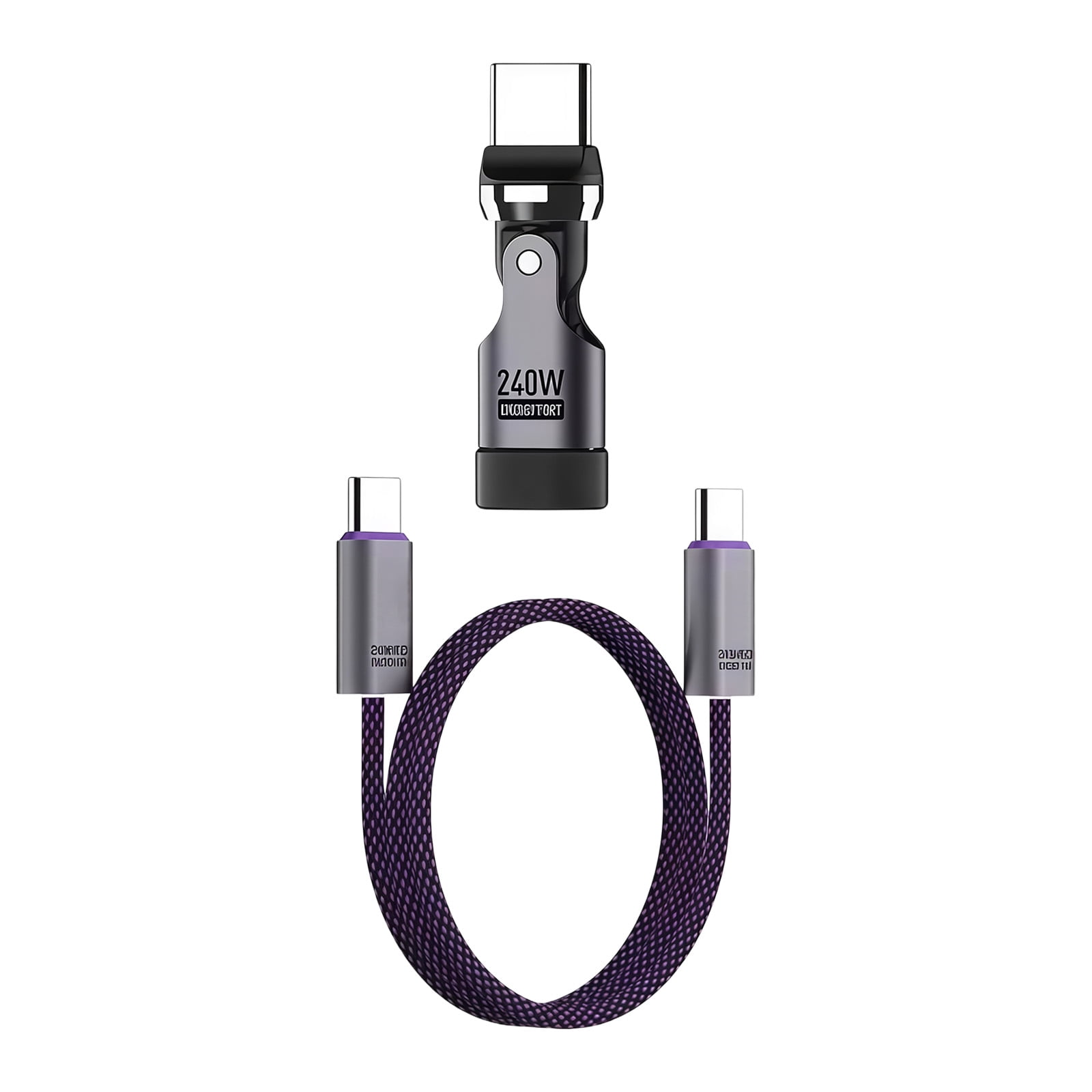 270W Type C Cable Holder Fast Charging Data Cable with 360 Degree ...
