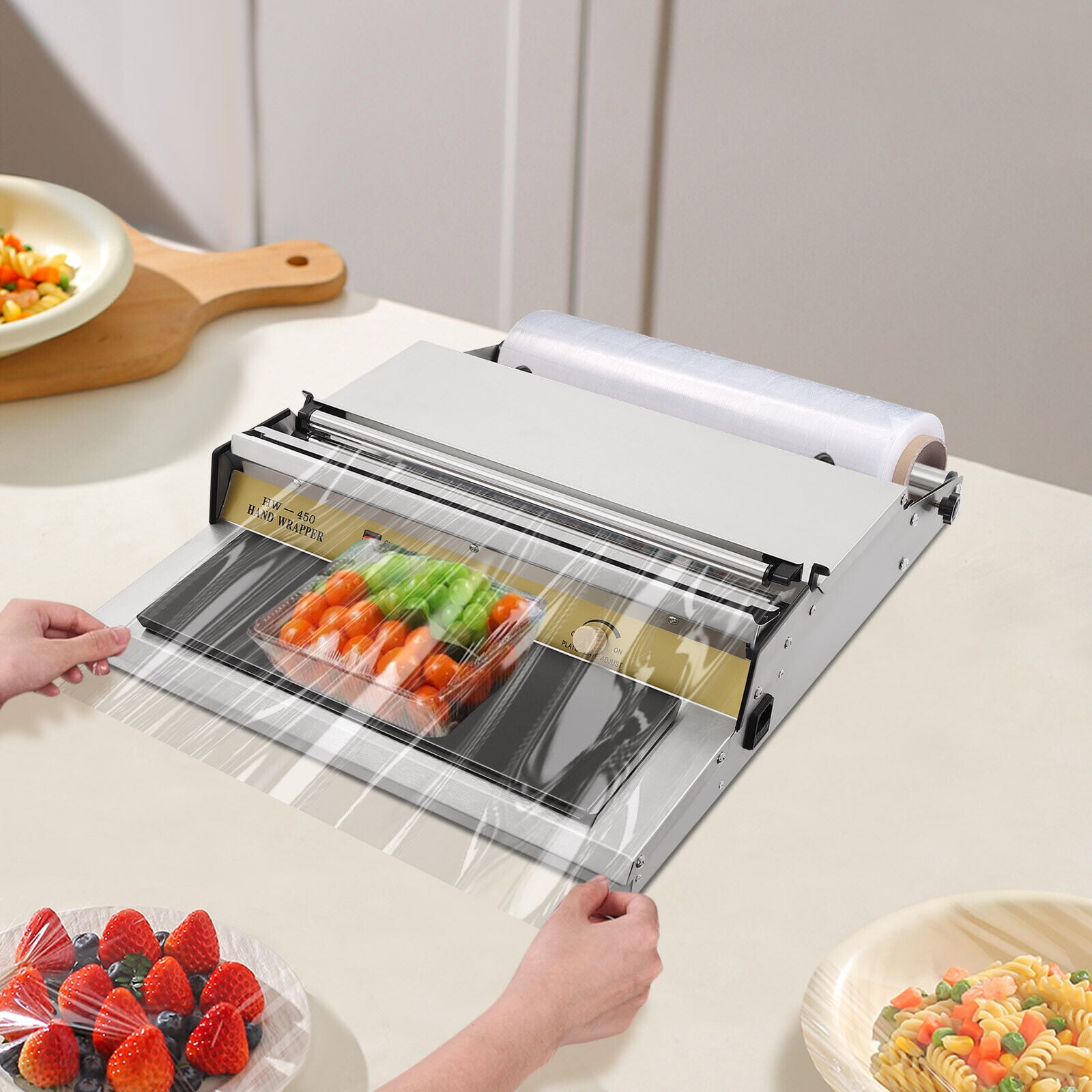 270W Width Film Wrapper Hand Cling Film Wrapping Machine for Food ...