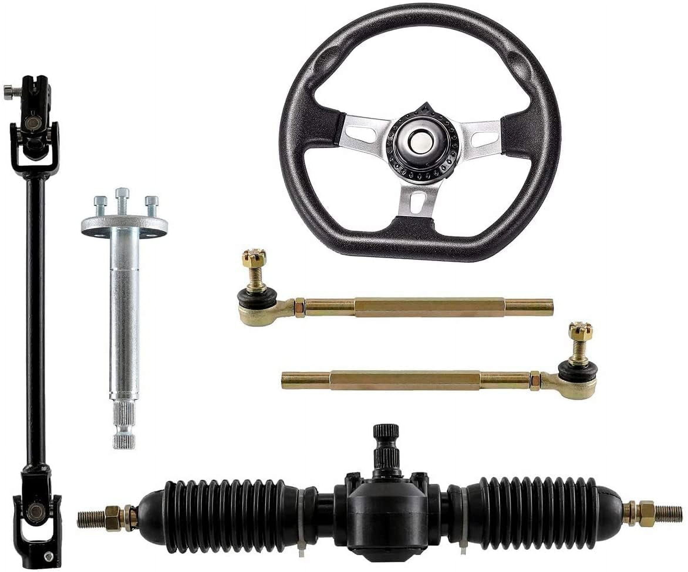 270mm Steering Wheel Steel Kit Gear Rack Pinion Adjustable Shaft Set ...