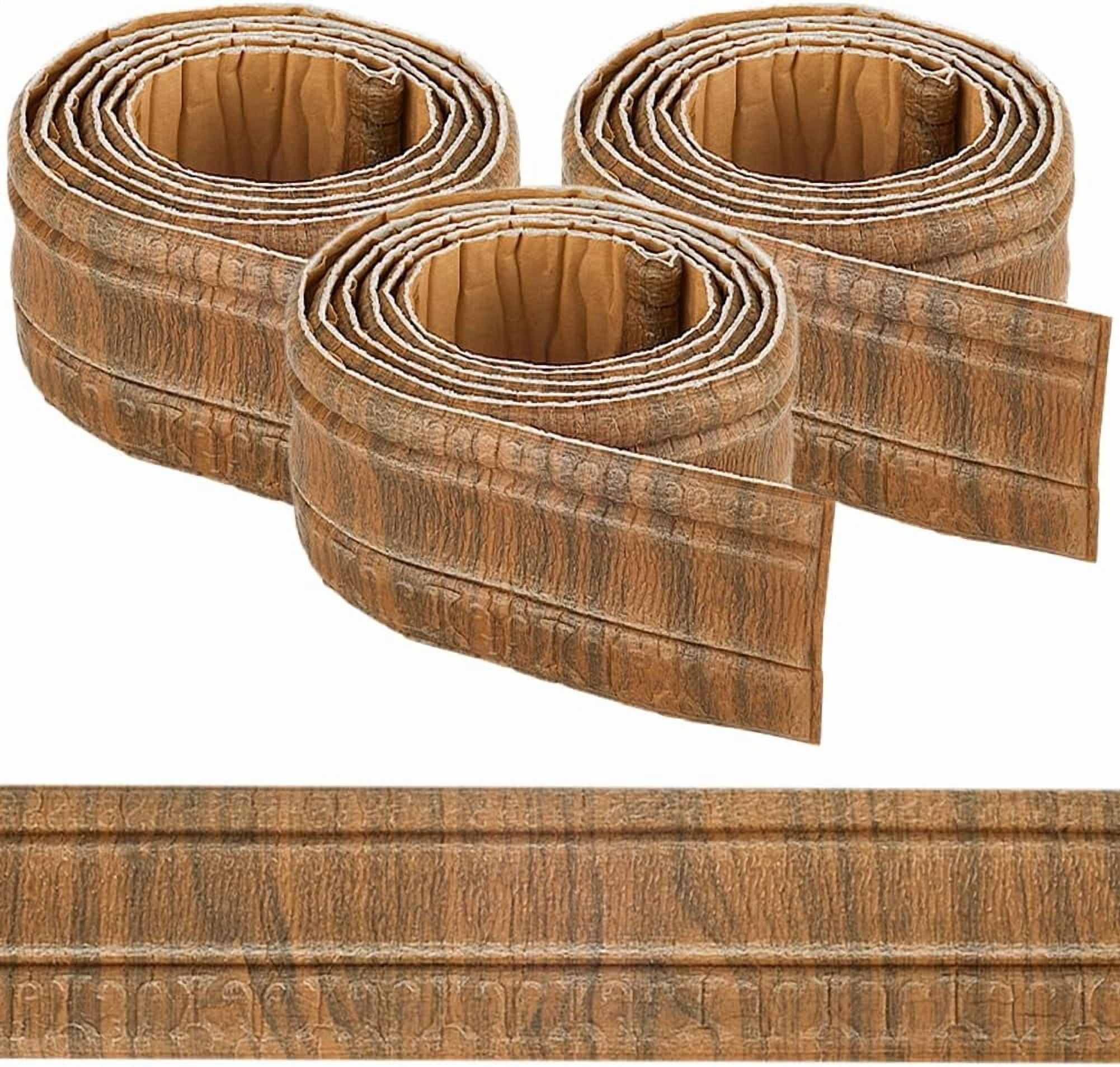 271x3.15in Wallpaper Border Peel and Stick Molding Camel Brown Wood ...
