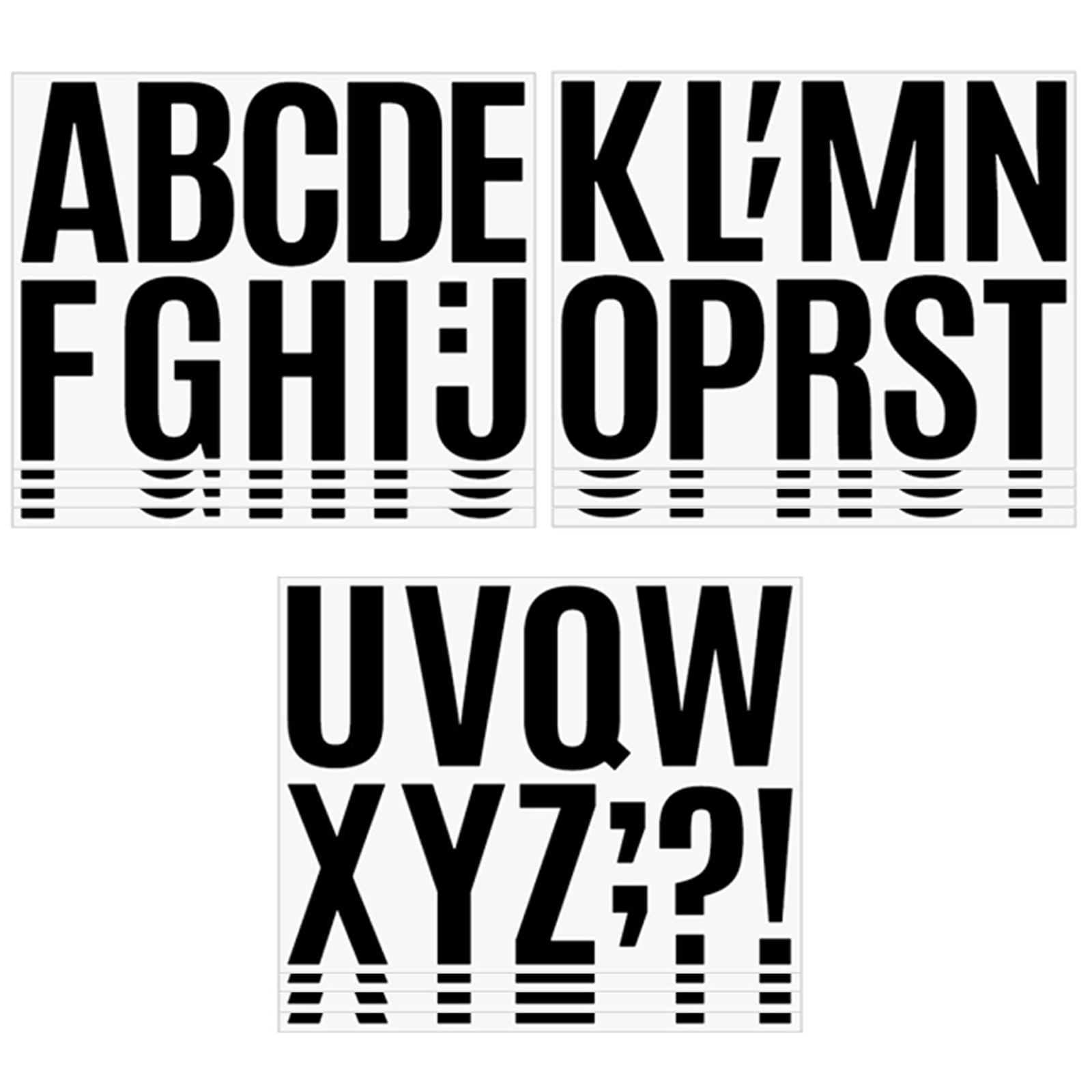 272 Pcs 24 Sheets Large Letter Stickers 4 inch Vinyl Alphabet Self ...