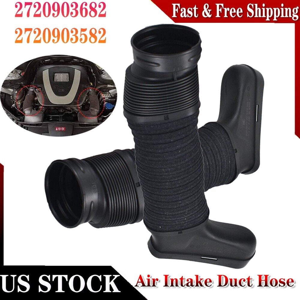 2720903682 Left+Right Air Intake Duct Hose for 08-12 Mercedes E300 C300 ...