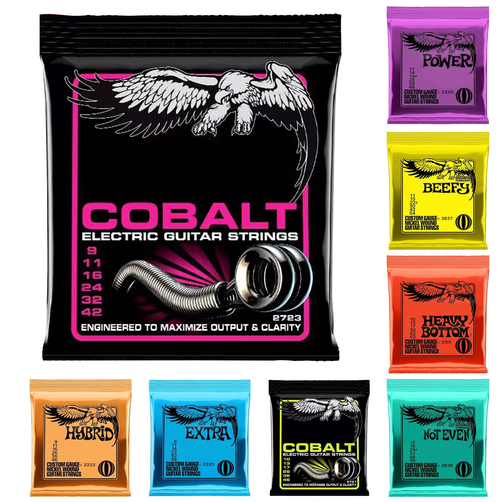 2723 Super Slinky Cobalt Electric Guitar Strings Light Gauge Nickel ...