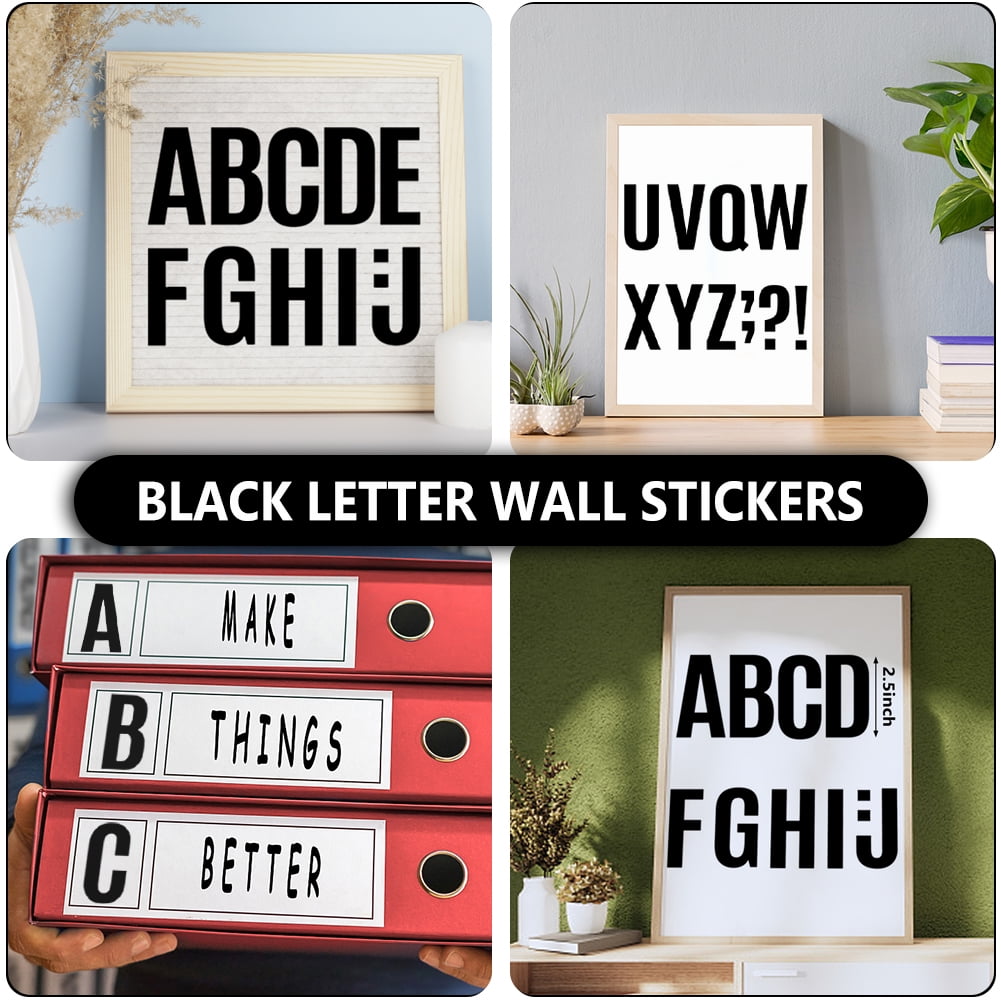 272pcs 24 Sheets Large Letter Stickers 4 Inch Vinyl Alphabet Self ...