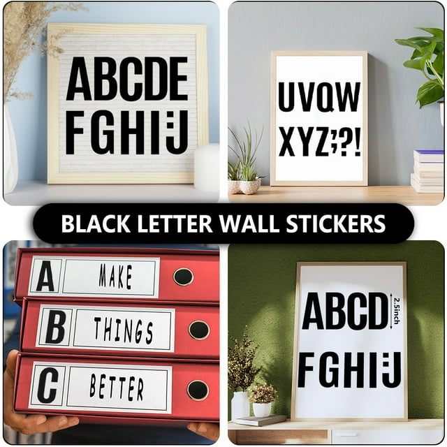 272pcs 24 Sheets Large Letter Stickers 4 Inch Vinyl Alphabet Self ...