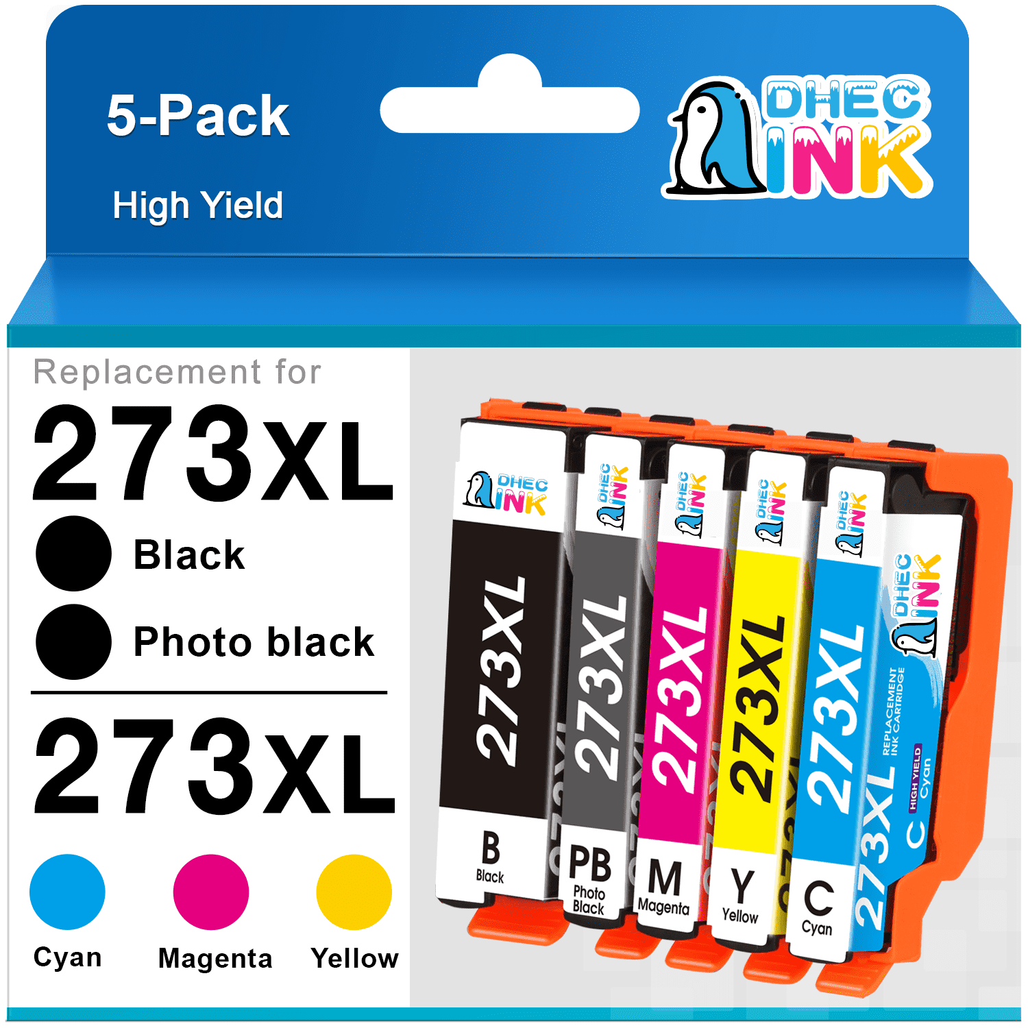 DHECINK 273XL Ink Cartridges for Epson Expression Premium XP Series 5 ...