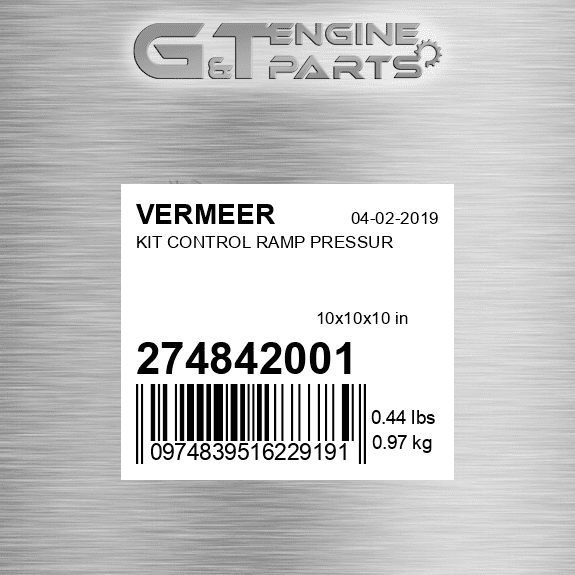 274842001 KIT CONTROL RAMP PRESSUR fits VERMEER (New OEM) - Walmart.com