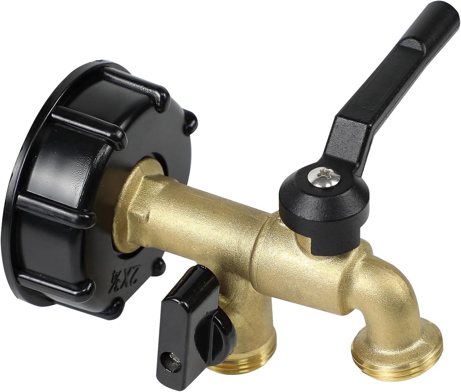 275-330 Gallon IBC Tote Fittings Water Tank Adapter, 2 in 1 Double ...
