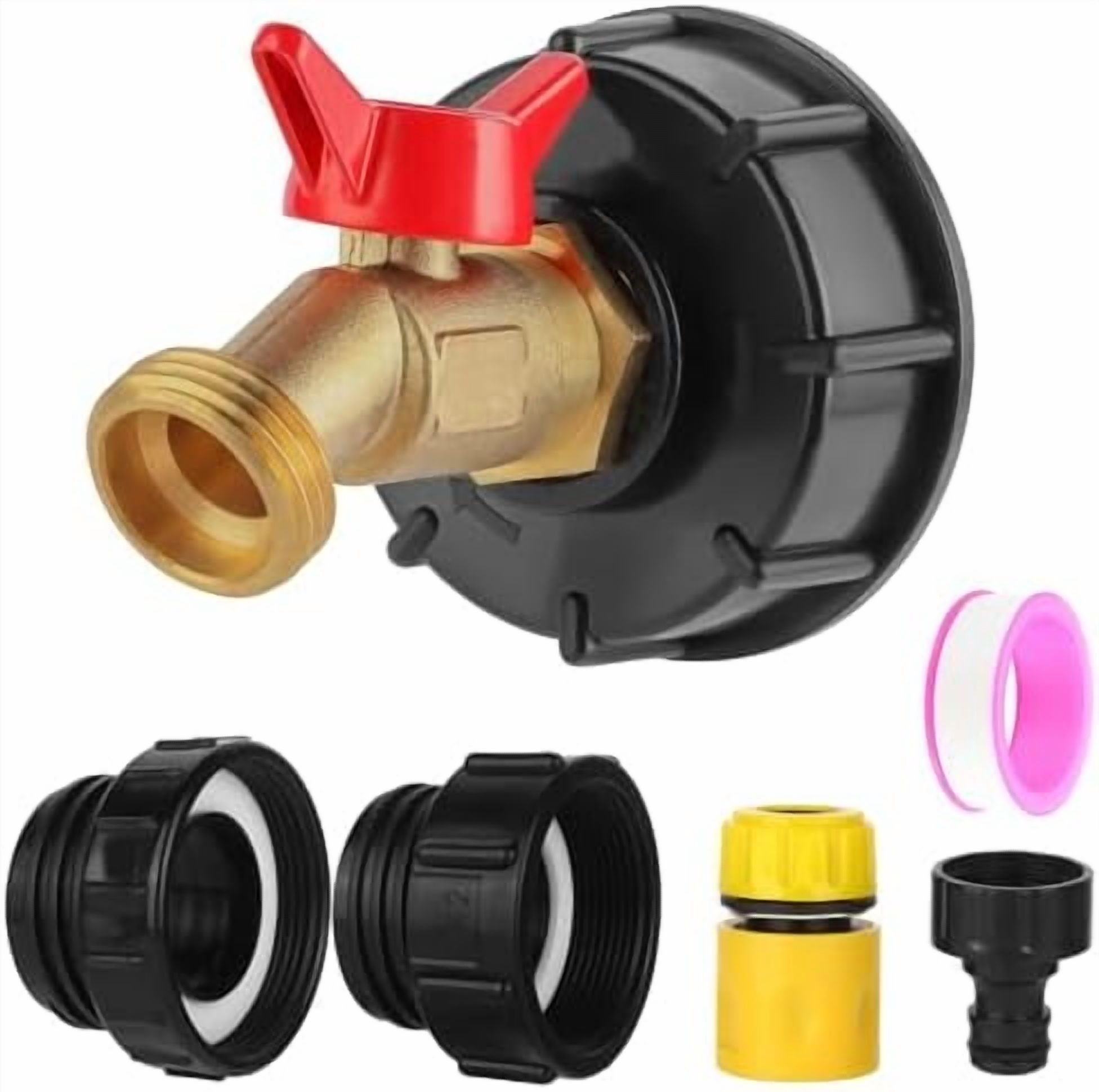 275-330 Gallon IBC Tote Hose Adapter,3-Size IBC Tote Adapter, 2.44 ...