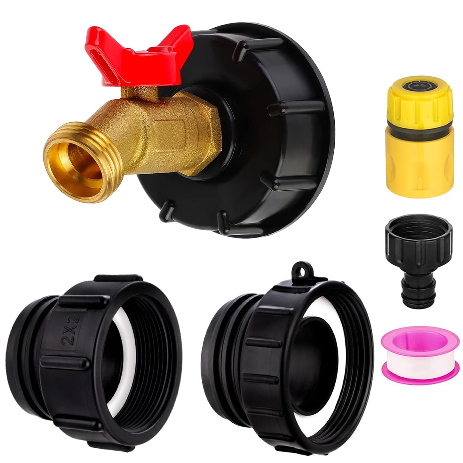 275-330 Gallon IBC Tote Hose Adapter, 3-Sizes IBC Tote Adapter 2.44 ...