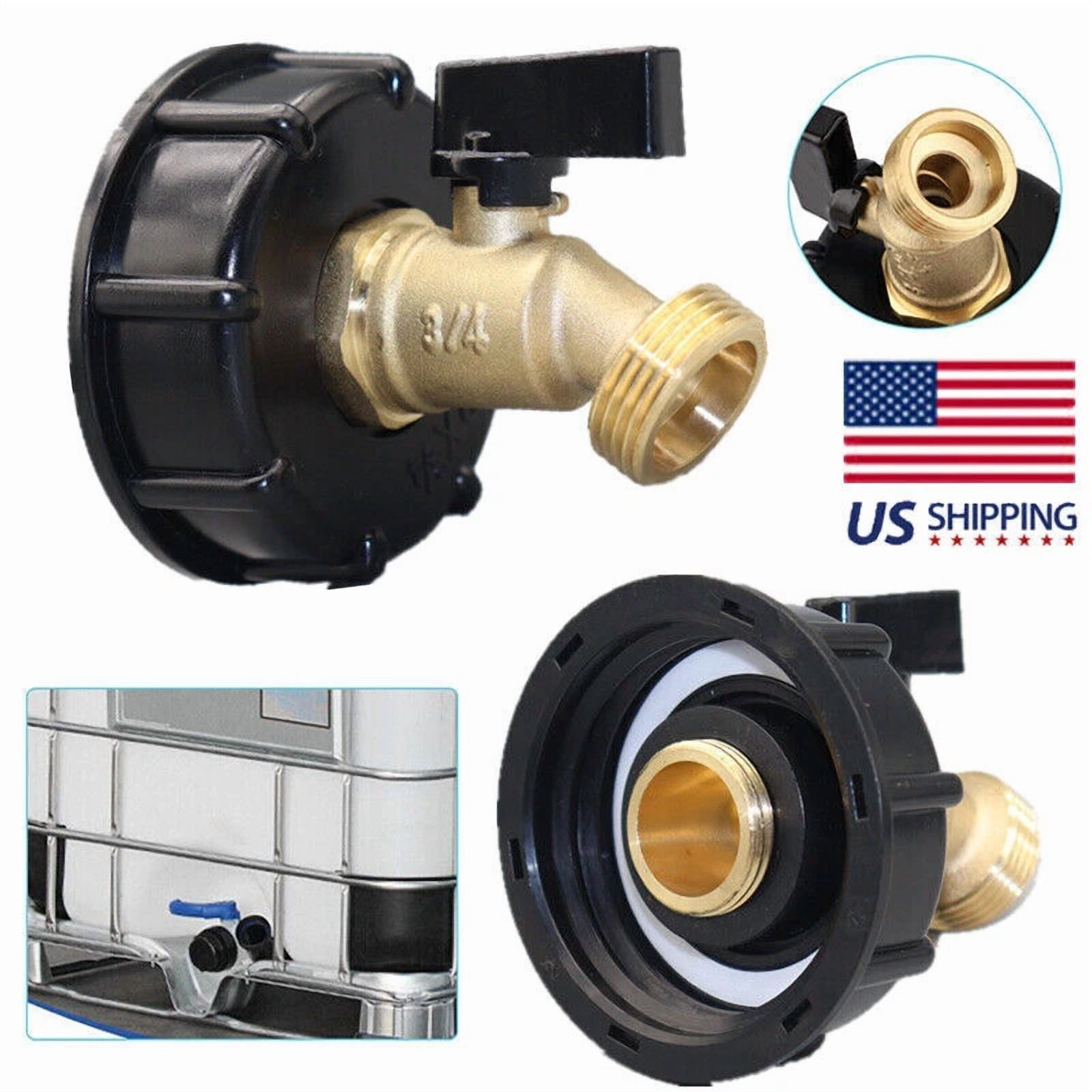 275 330 Gallon Ibc Tote Water Tank Adapter 2" Brass Hose Faucet Valve ...