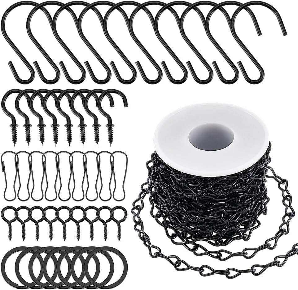 275 Inch Hanging Chain Adjustable Metal Hanging Chain with Hooks and ...