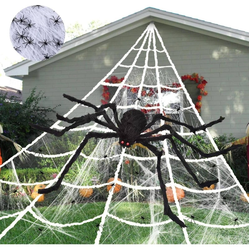 275-Piece Spider Web and Spider Set - Stretchable Cobweb with Realistic ...