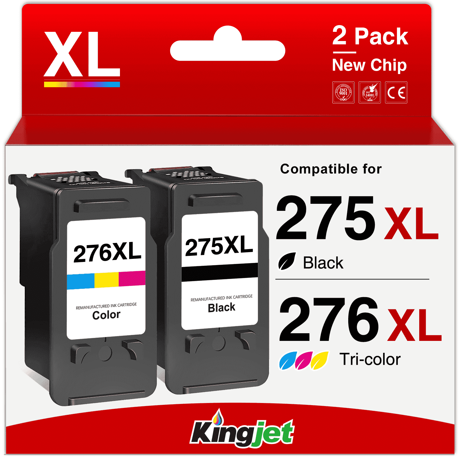 Kingjet Printer Ink Cartridges for Canon PIXMA TS3522 TS3722 TR4700 ...
