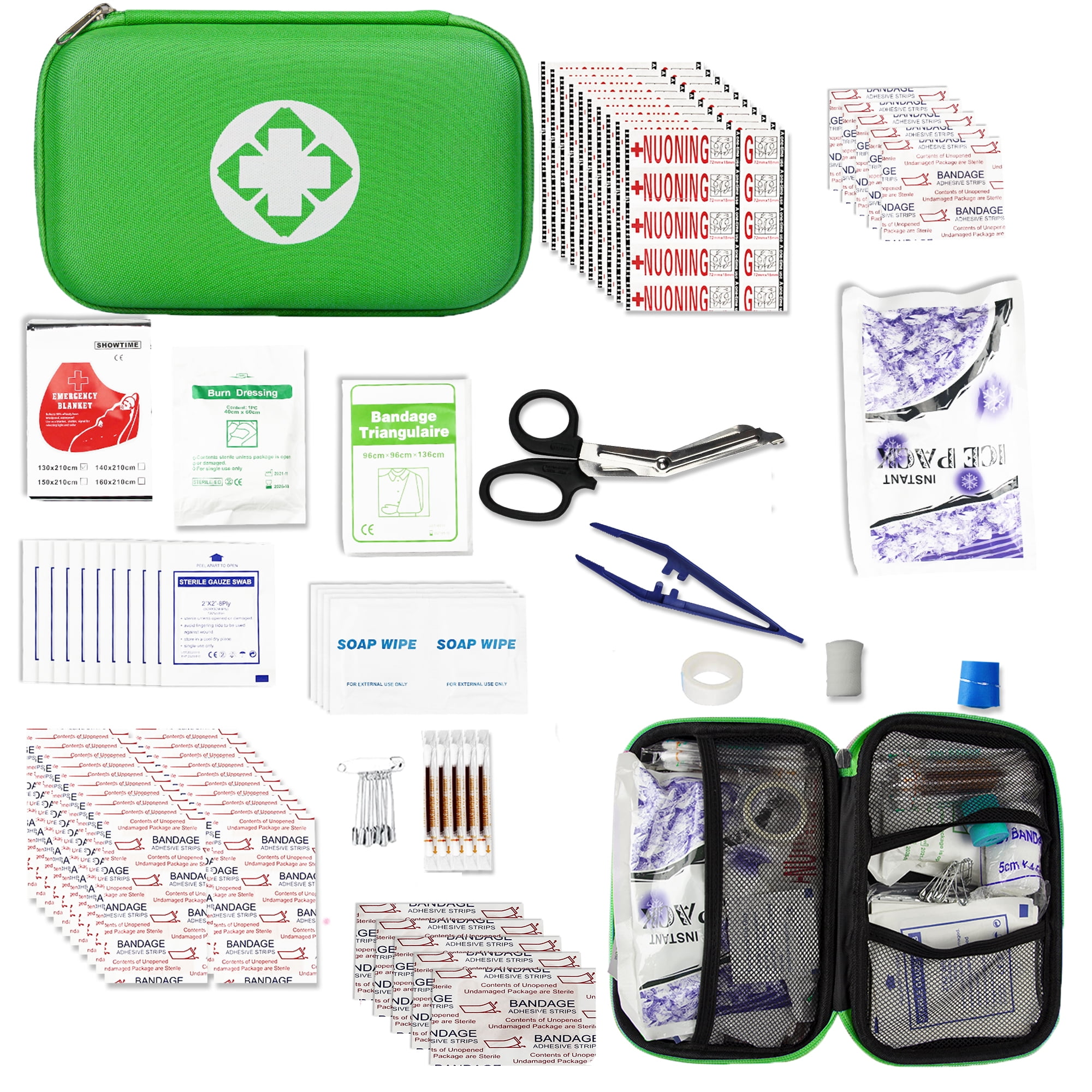 275Pcs Home First Aid Kit First Aid Kits for Businesses First Aid Green ...