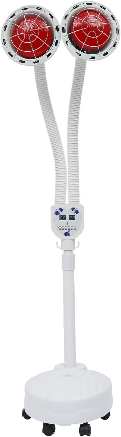 275W Floor Stand Infrared Heat Lamp, Double Head Type Far Infrared ...