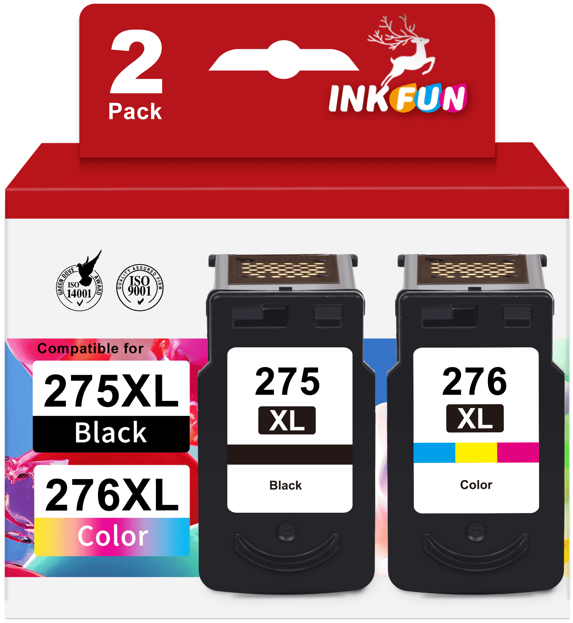 275XL 276XL Ink Cartridge for Canon Ink 275 and 276 for Canon 275 276 Ink for PG-275XL CL-276XL ...
