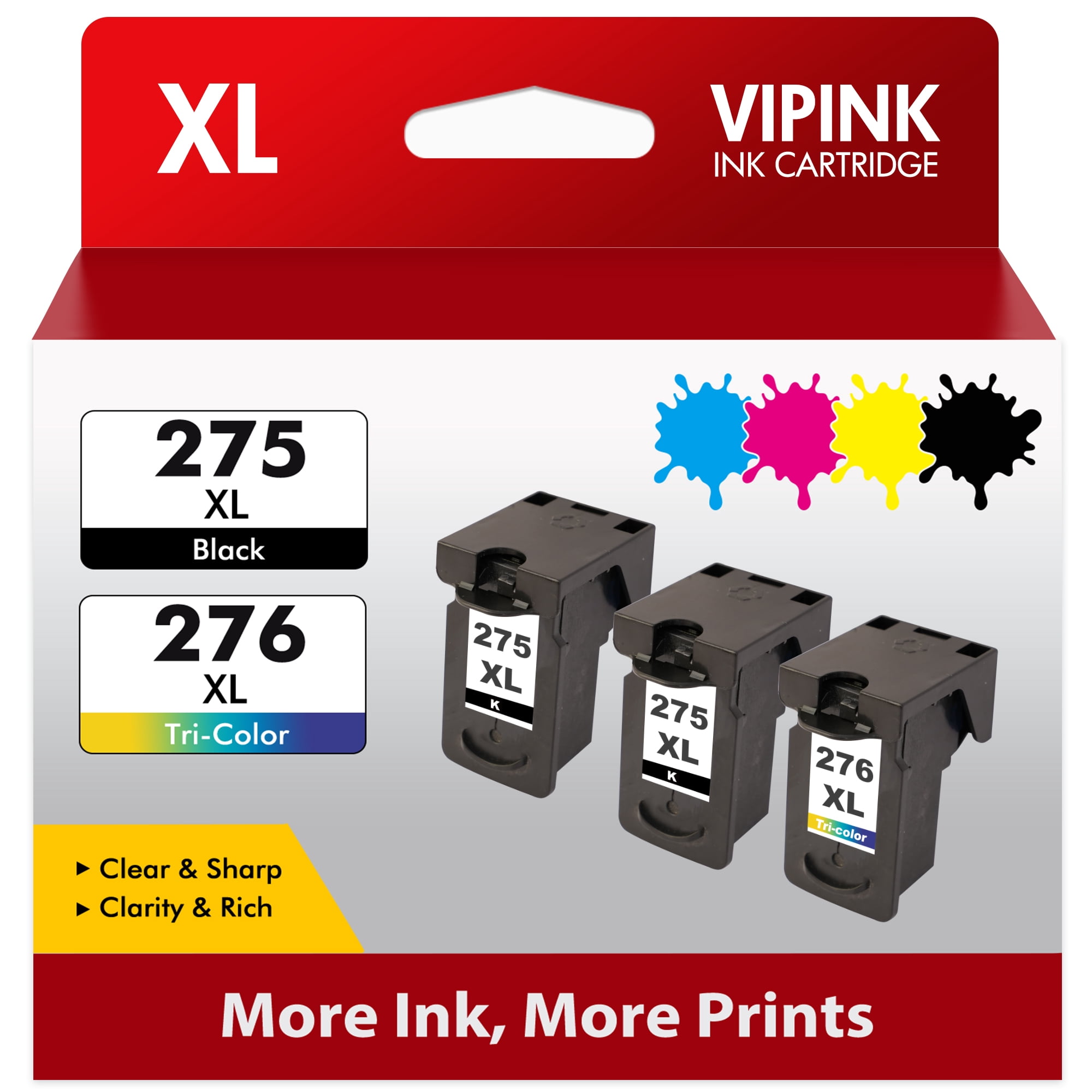 275XL 276XL Ink Cartridge Combo Pack Compatable for Canon PG-275 CL-276 ...