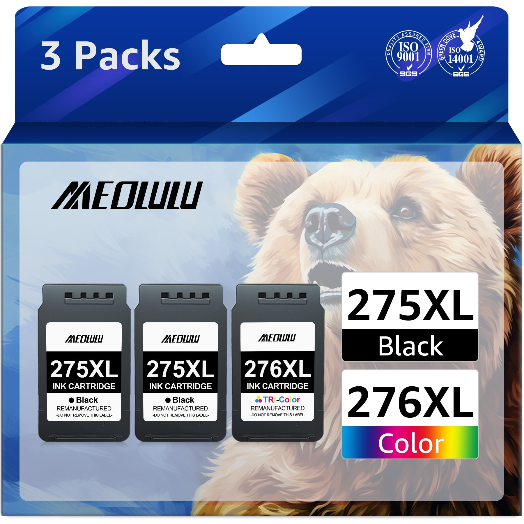 Canon 275XL 276XL Inkjet Cartridge Replacement for PIXMA TS3520, TS3522 ...