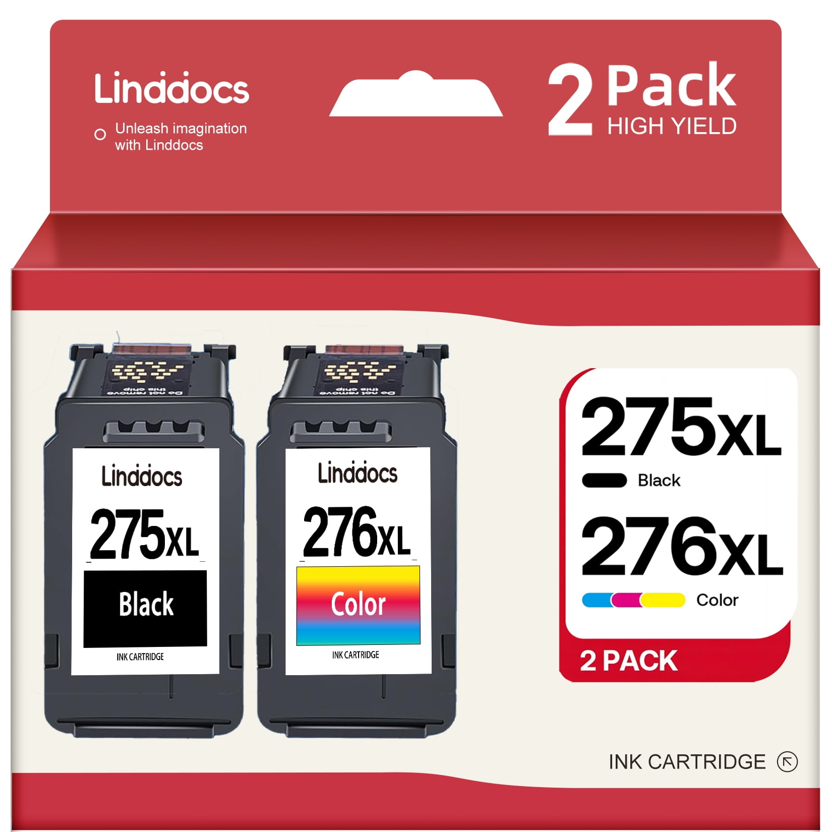 275XL Ink Cartridges for Canon Ink 275 and 276 for PIXMA TS3520 TS3522 ...