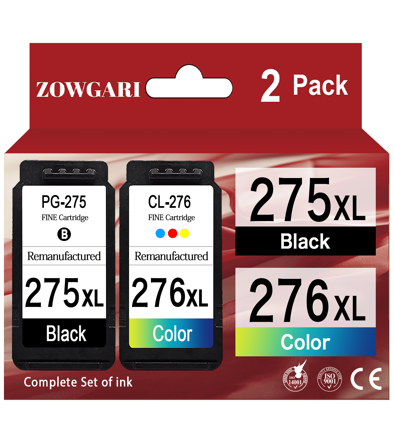 275XL Ink Cartridges for Canon Ink 275 and 276 use with Pixma TS3522 ...