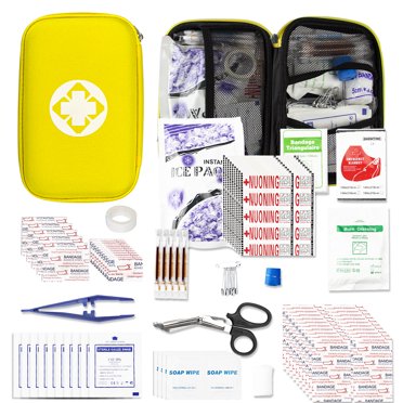 DormDoc 175 Piece First Aid College Emergency Kit -Red - Walmart.com