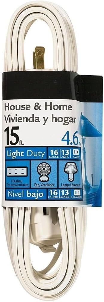 27603W 15-Foot Cube Extension Cord with Power Tap, White - Walmart.com