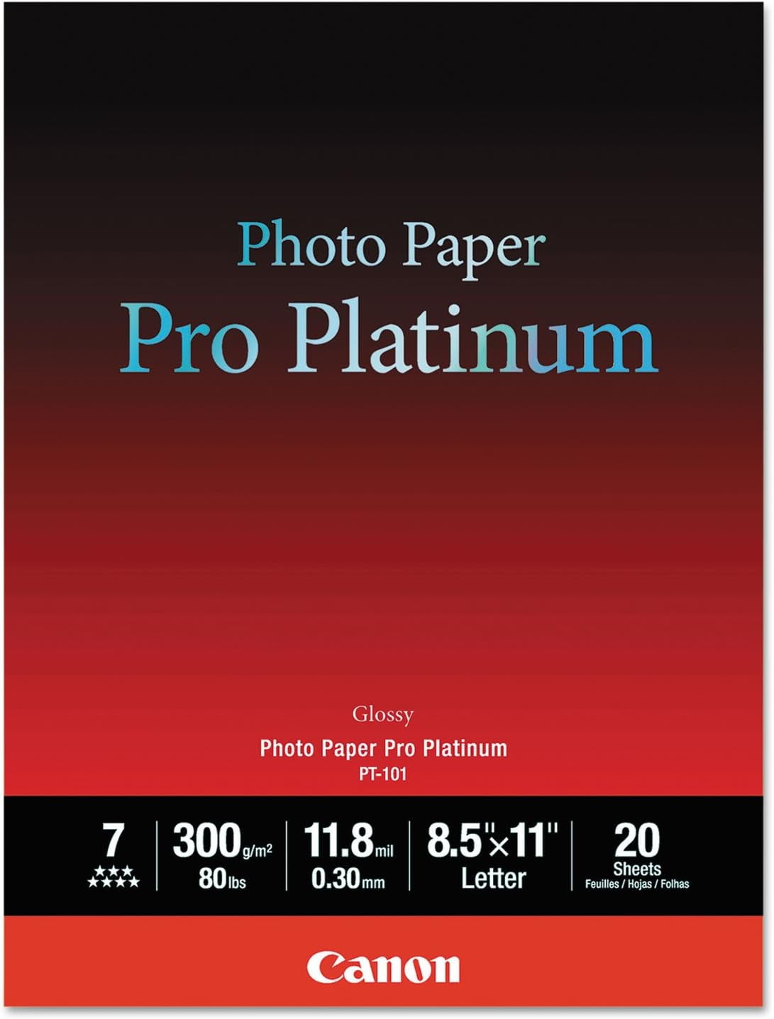 2768B022 Photo Paper Pro Platinum, 8.5 x 11 Inches, 20 Sheets - Walmart.com