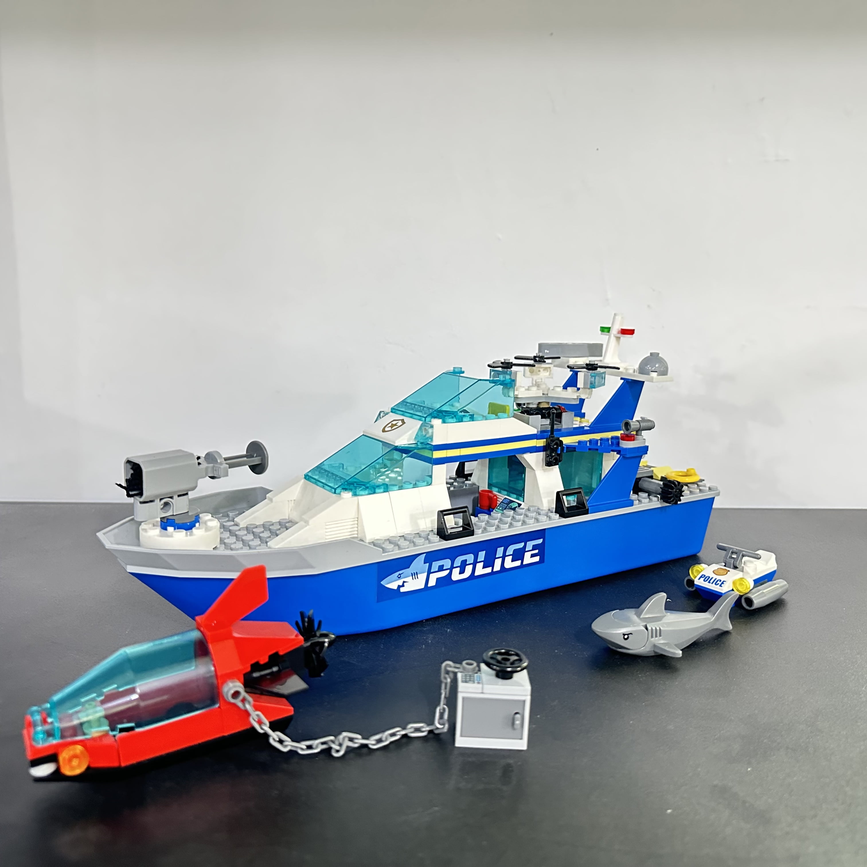 276PCS City Series Sea Speedboat Police Patrol Boat Building Blocks ...