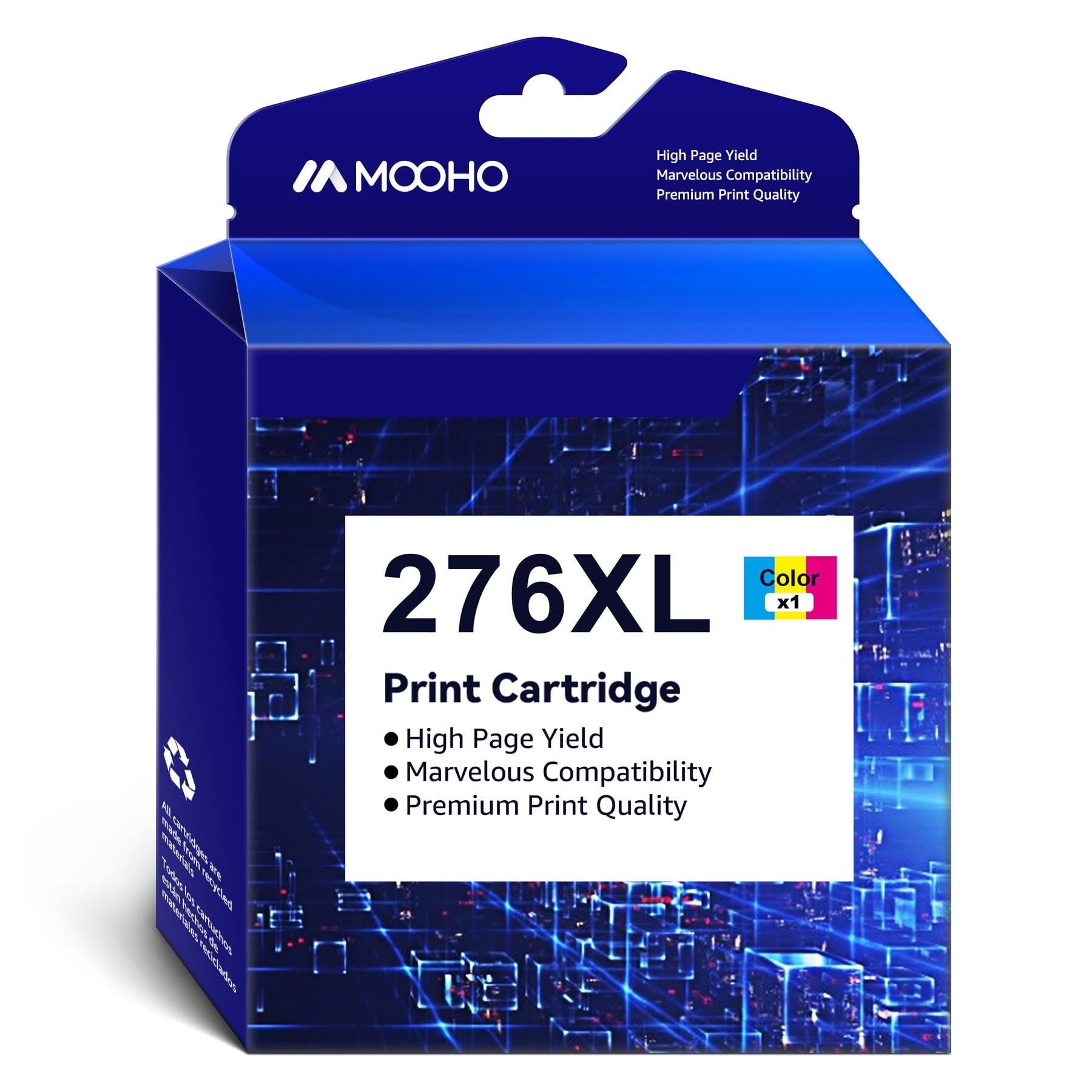276XL Ink Cartridges Combo Pack Replacement for Canon Printer Ink 276 ...