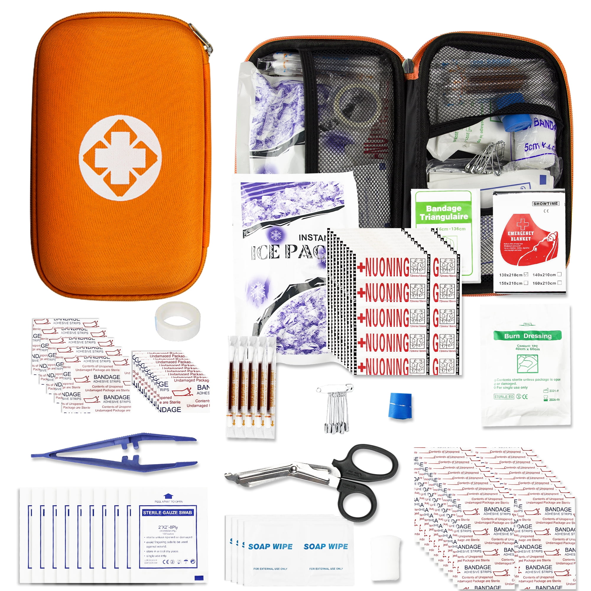 First Aid Kit Car 277 PCS Waterproof Emergency Kit Survival for Home ...
