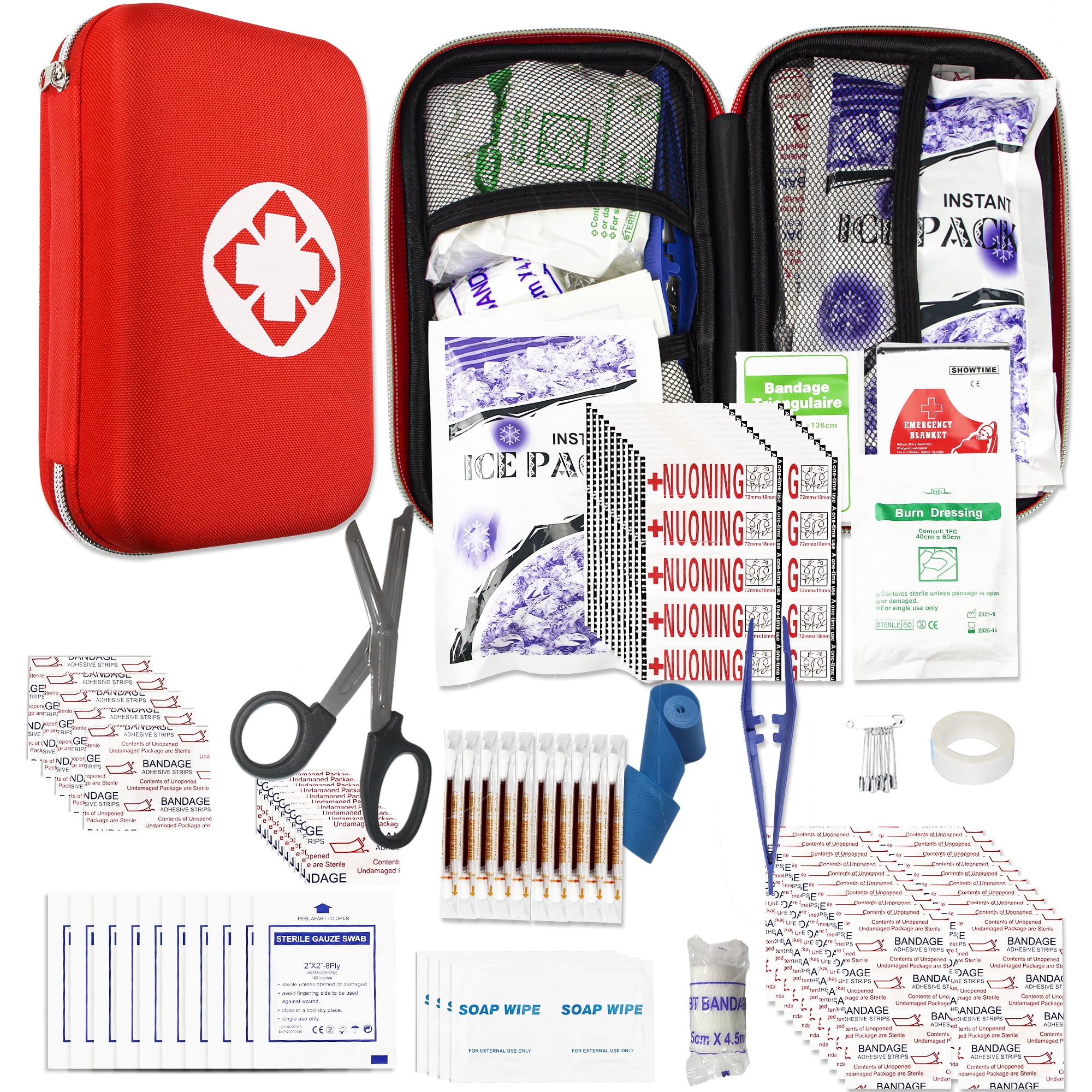 277 Pcs First Aid kit Car Waterproof Portable Emergency Kit Survival ...