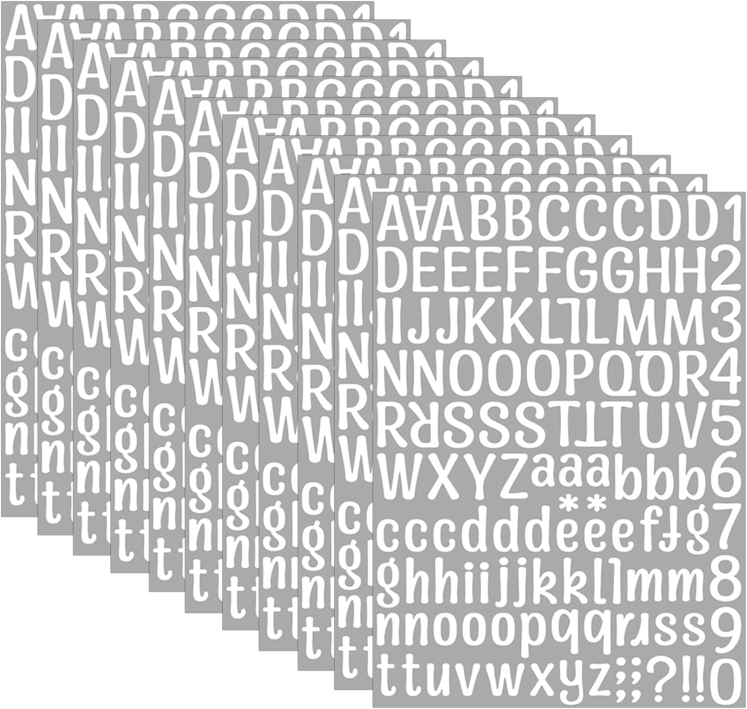 2772Pcs Alphabet Stickers 22 Sheets 1 Inches Alphabet Number Stickers ...